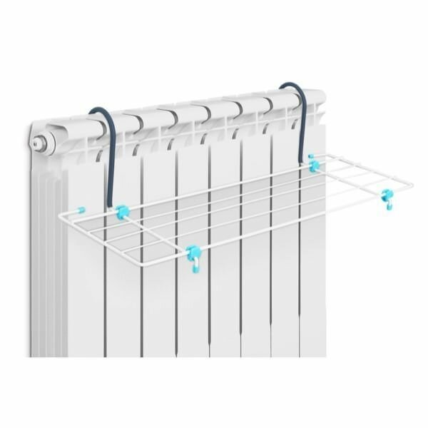 Сушилка для белья Ника на батарею, 1 ярус, сталь, 650х235 мм, цвет белый