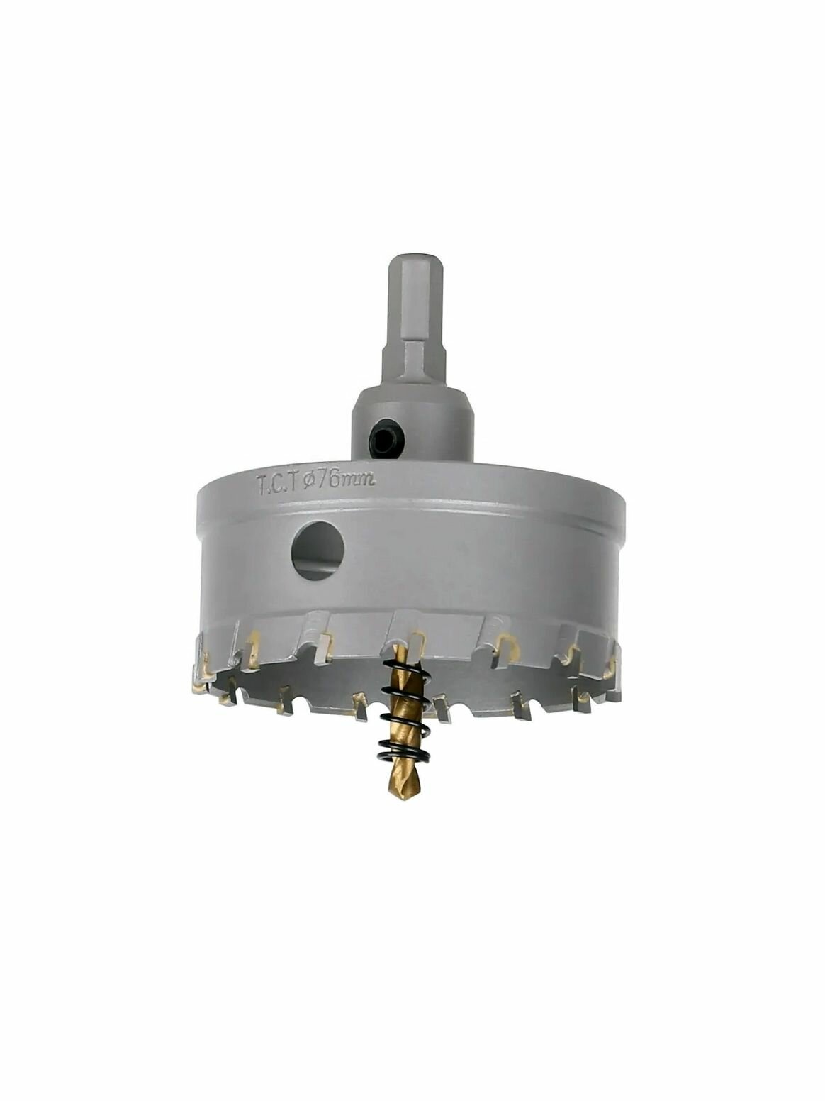 Коронка TCT с твердосплавными напайками для сверления по металлу, диаметр 76 мм