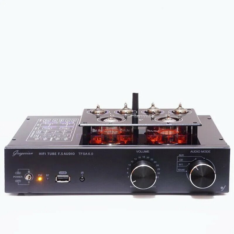 Ламповый Предусилитель AC6925A Bluetooth 5.2 Трубка 6K4+6N2 Аудиофильские HIFI Класса A Усилитель Для Винила FM