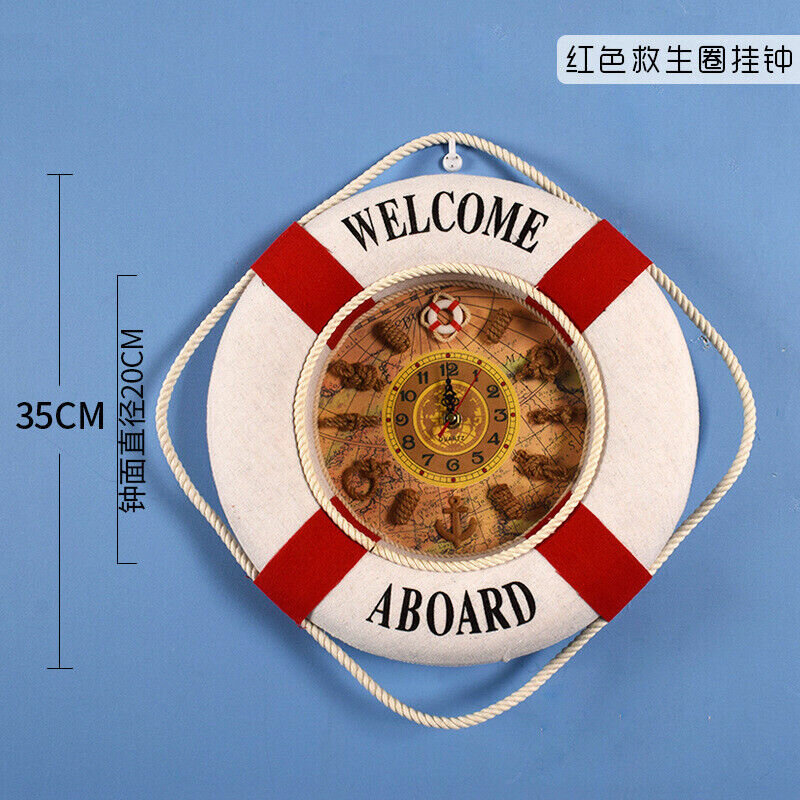 Настенные Часы С Якорным Колесом, Часы Для Украшения Дома В Стиле Прибрежного Пляжа Или Океана