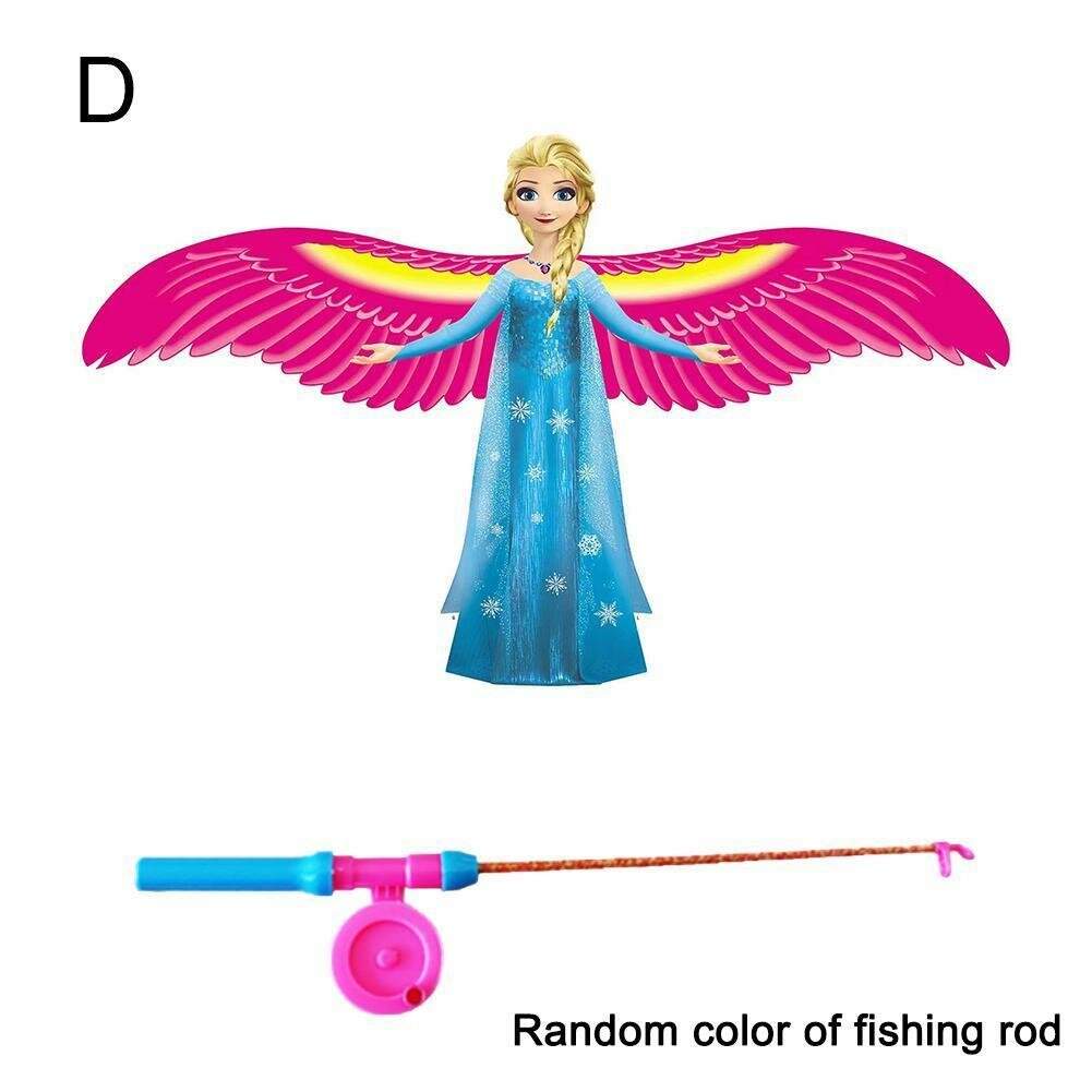 Воздушный змей для детей с удочкой, легкий и красочный