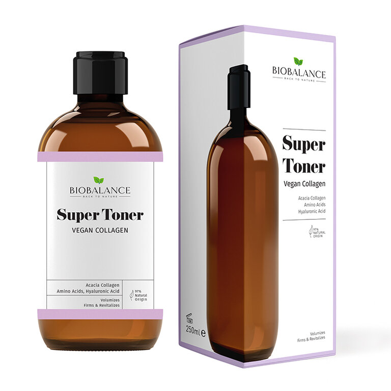 BIOBALANCE SUPER TONER VEGAN COLLAGEN Тоник для лица с коллагеном 250 мл
