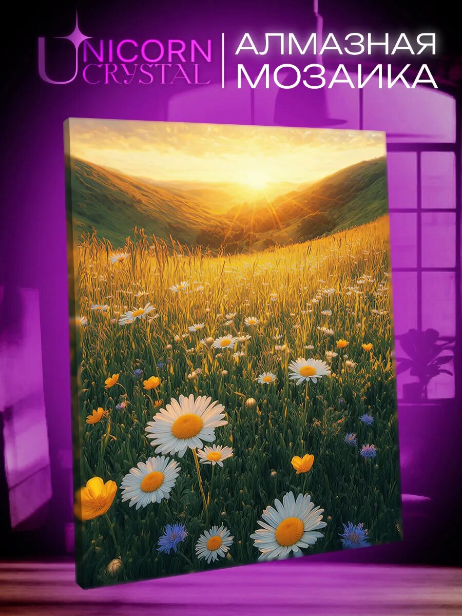 Алмазная мозаика Полевые цветы