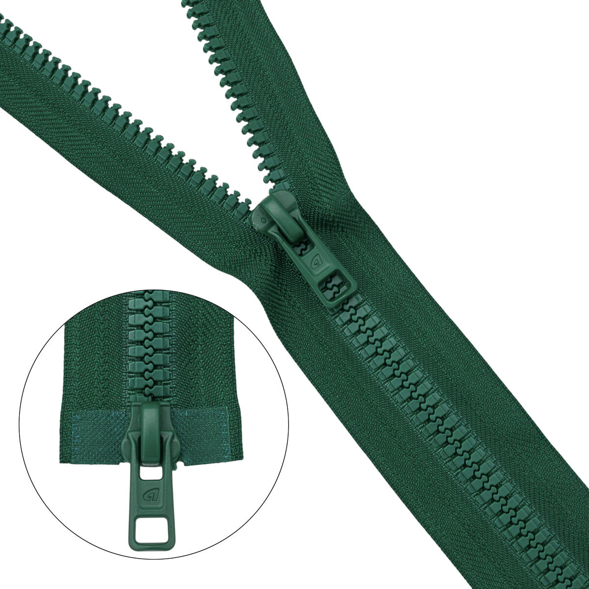 Молния трактор Т6 2 замка 70см (2077) Arta (A153 т. зеленый (New)), 5 шт