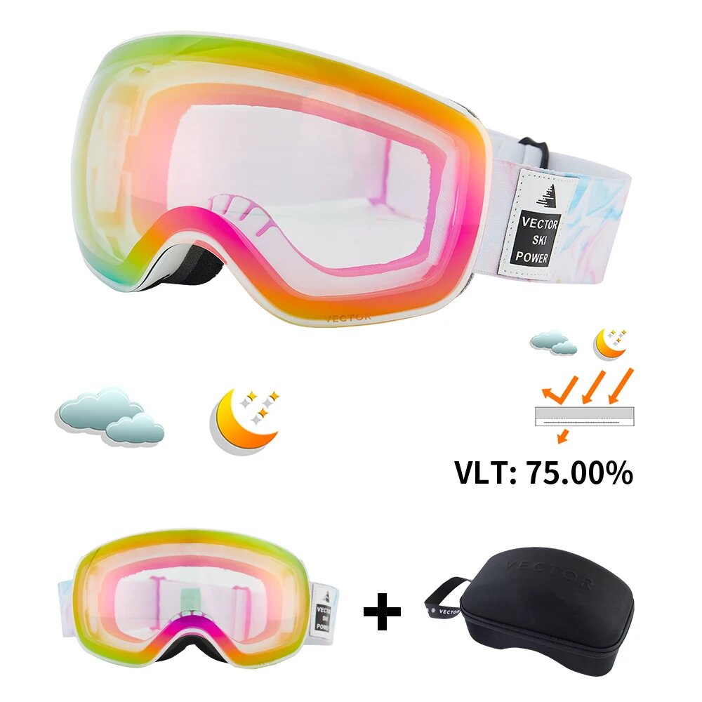 VECTOR Лыжные очки OTG UV 400 Goggles Sets 8