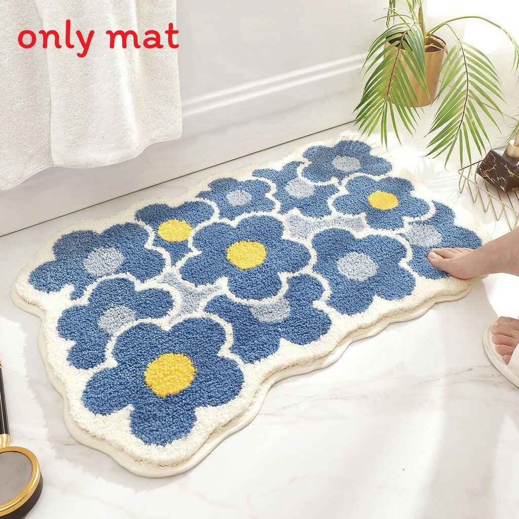 Ковровое покрытие мягкая цветочная мягкая впитывающаяся ковровая дорожка для пола для спальни или ванной комнаты размер 10
