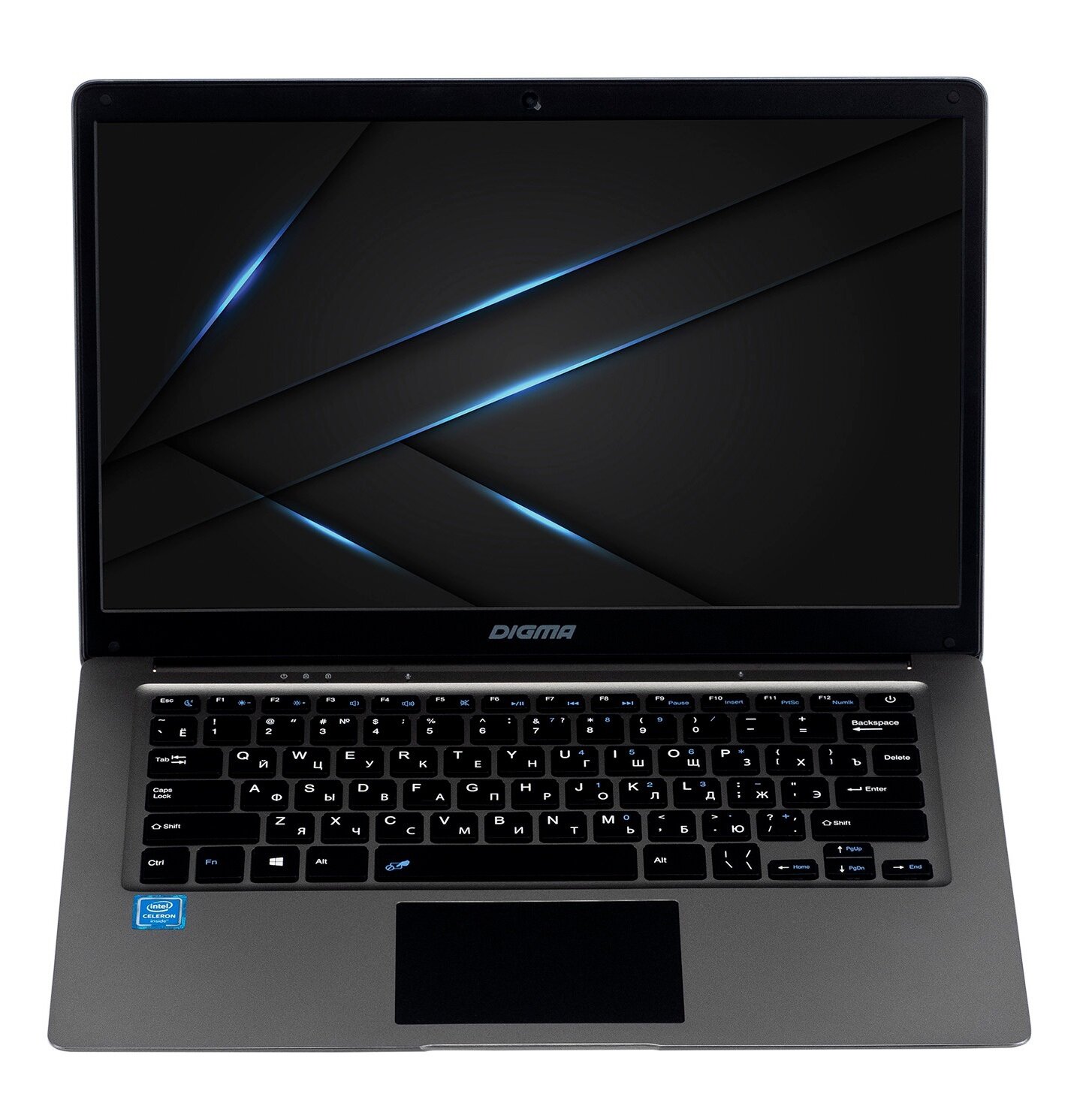 14.1" Ноутбук Digma EVE 14 C410 (ES4057EW) серый - 1920x1080, IPS, Intel Celeron N3350, ядра: 2 x 1,1 ГГц, 4 ГБ, SSD 128 ГБ, Intel HD Graphics 500, Windows 10 Home