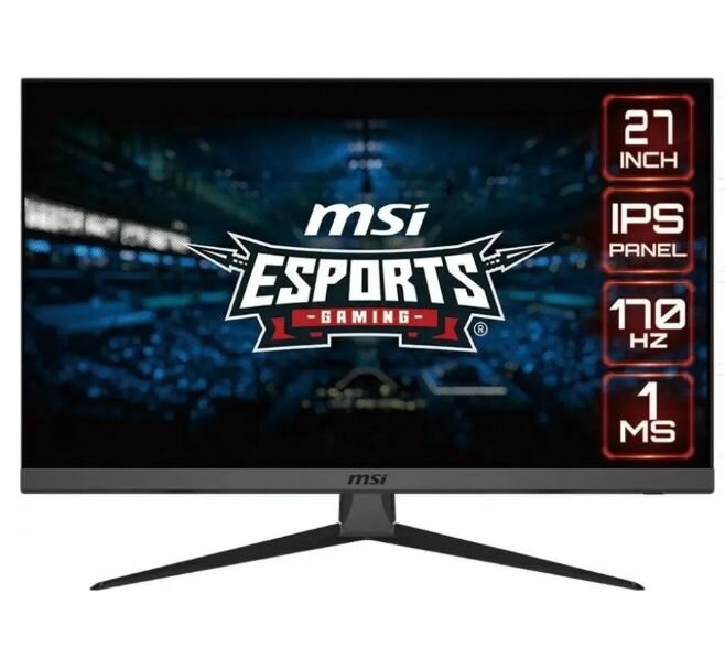 27" Монитор MSI G2722 (9S6-3CB51T-086) черный - 1920x1080@170 Гц, IPS, 1 мс, 1100:1, 250 Кд/м, 178/178, HDMI, miniDisplayPort, AMD FreeSync Premium