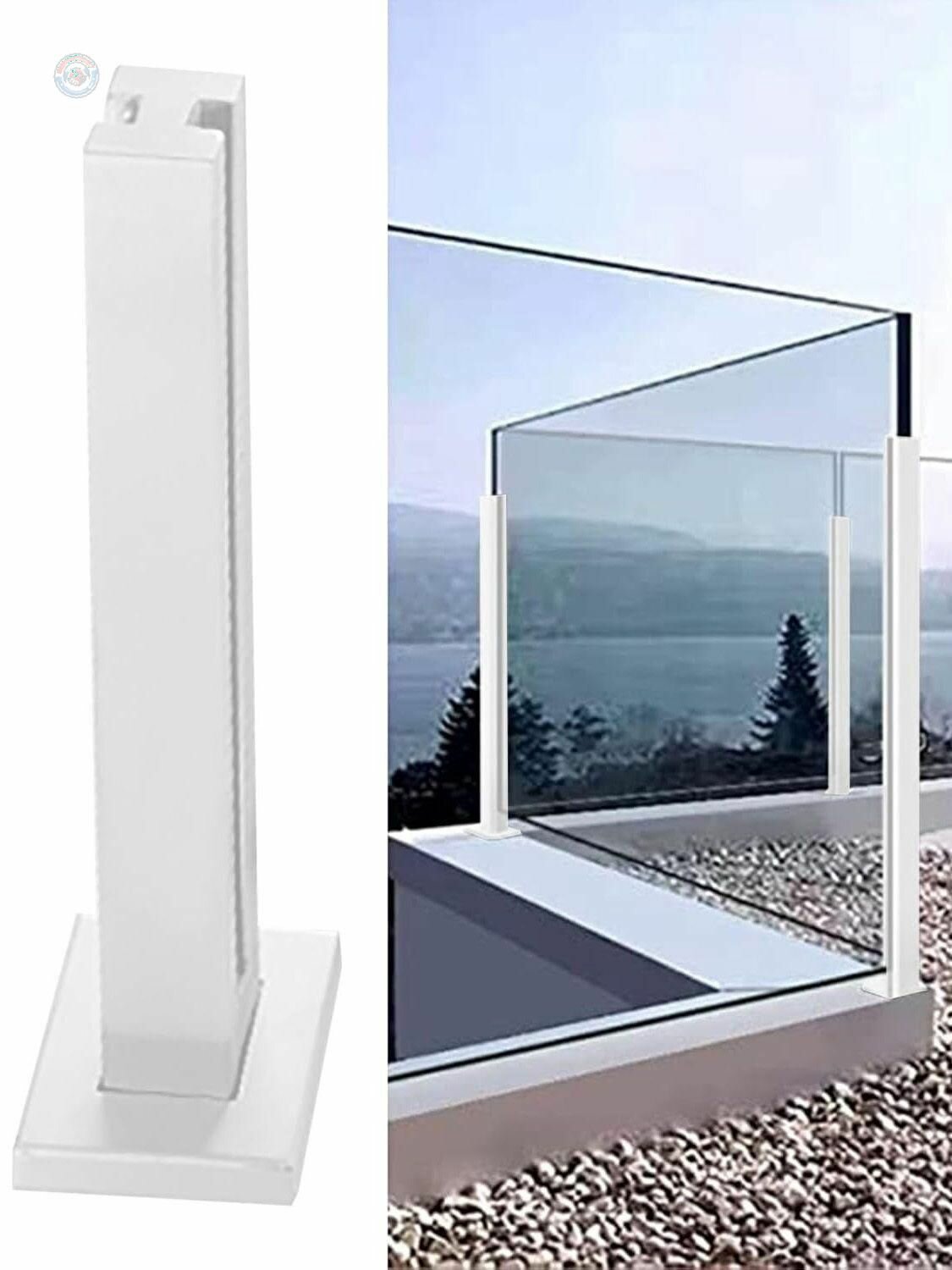 Стеклянные перила из нержавеющей стали 304, универсальная стойка для лестницы, балкона, бассейна, без сверления стекла, комплект с крепежом