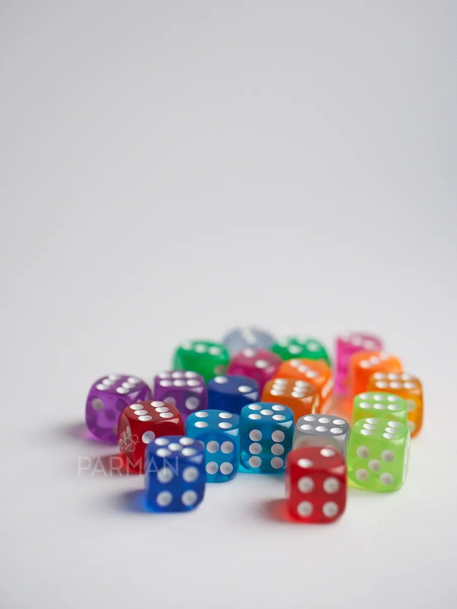 Игральные кости 16 мм "ParMan", кубики - 20 шт, зарики