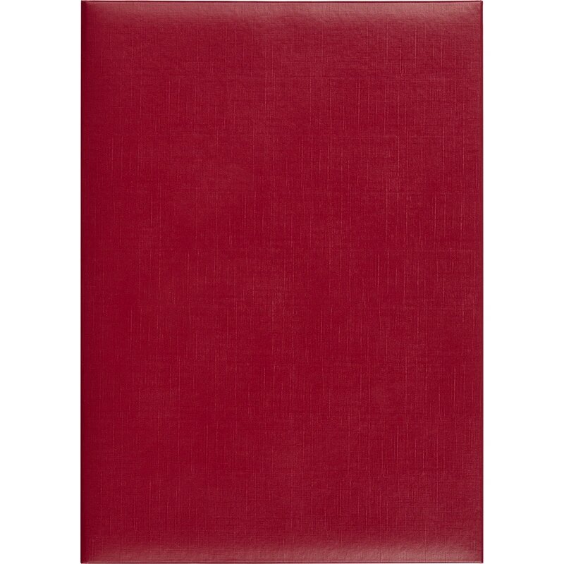 Папка адресная без тиснения бумвинил с поролоном красная