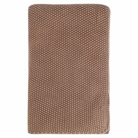 Плед из стираного хлопка цвета мокко из коллекции essential, 130x180 см