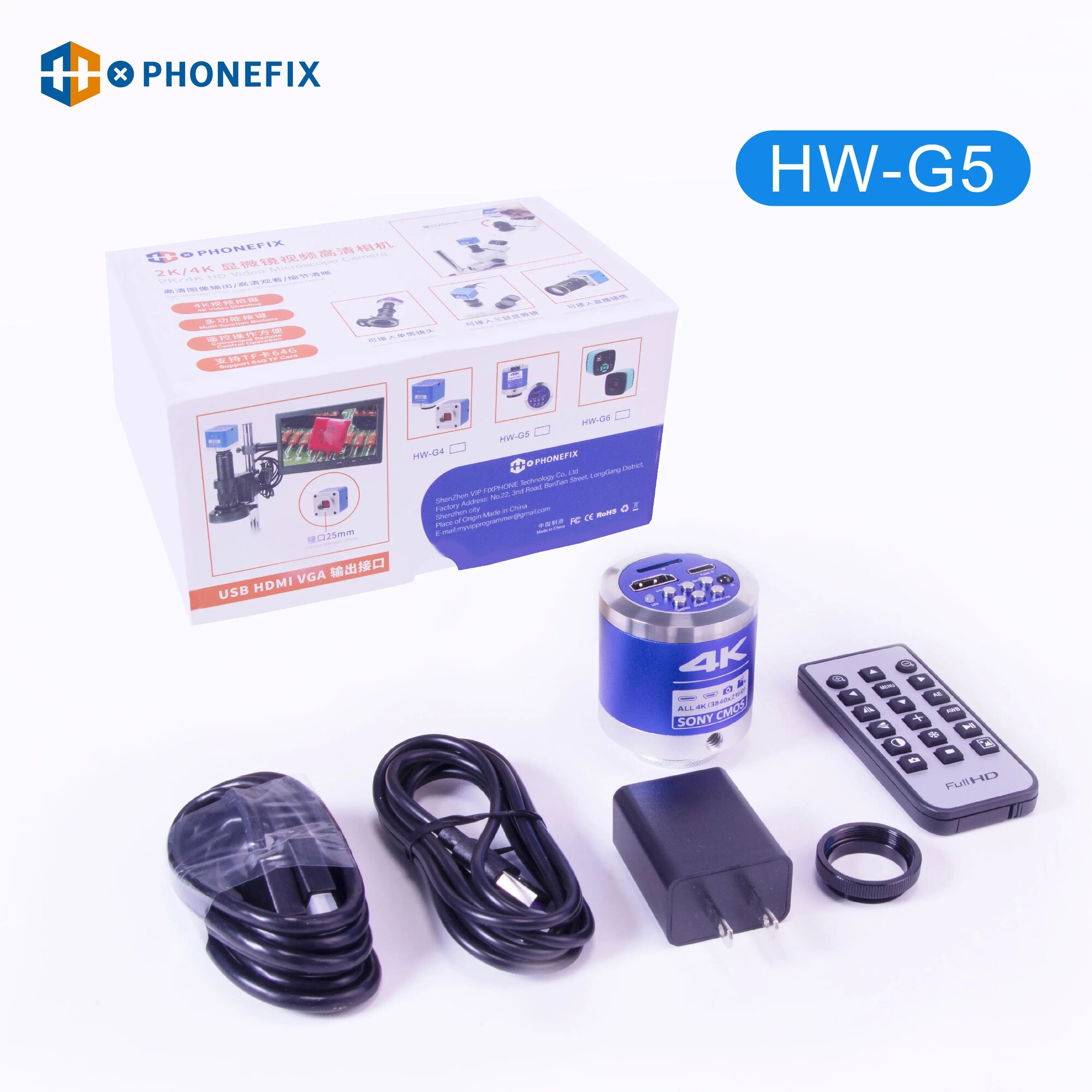 Промышленный электронный цифровой микроскоп, 4K, 48 МП, HDMI, VGA, USB, 1080P, 60FPS, камера для ремонта электронных печатных плат и пайки