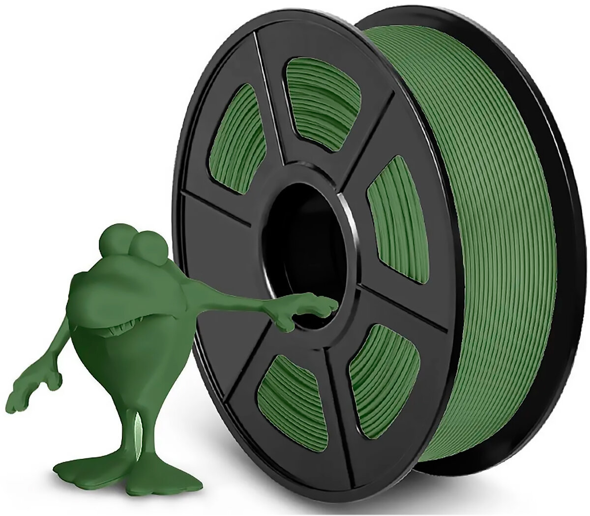 Филамент NV Print PLA Matte Olive Green для 3D печати диаметр 1.75мм длина 330 метров масса 1 кг