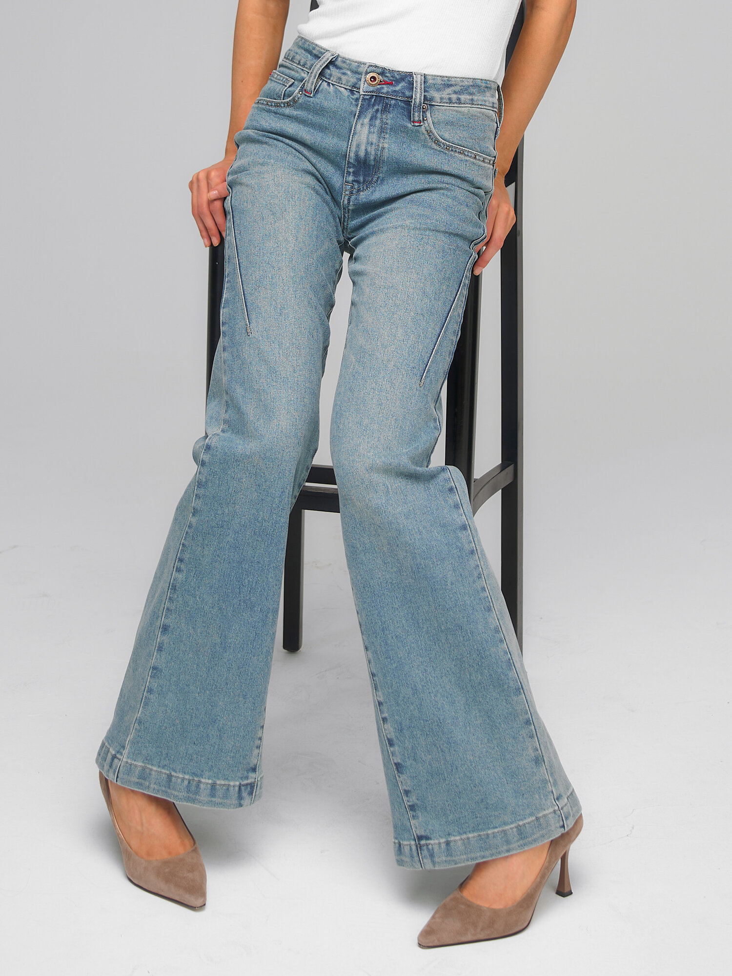 Джинсы широкие 