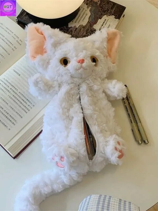 WQT Плюшевый пенал в виде кота, милые канцелярские товары