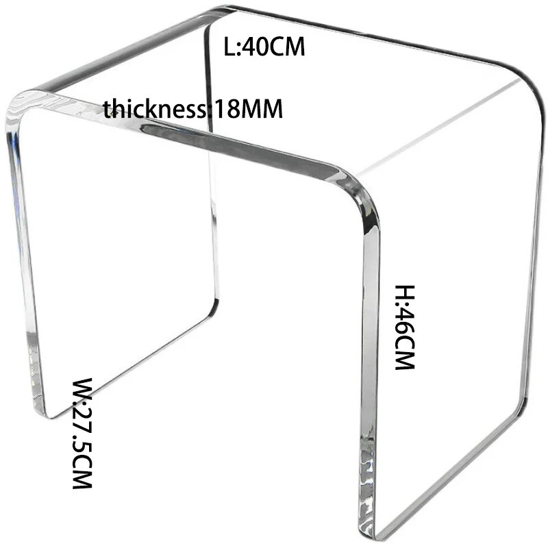 Акриловая скамейка, сиденье для ванной и душа, сиденье для скамейки/плотная Глянцевая акриловая скамейка для ванны/спа ванна, 40x27.5x46CM