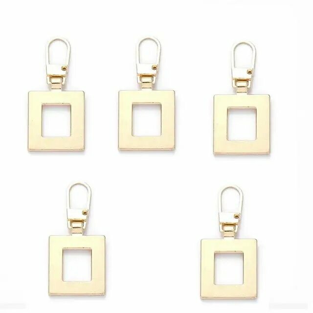 Застежка для молнии (пуллер, держатель, язычок для молнии)металлический, съемный, квадратный