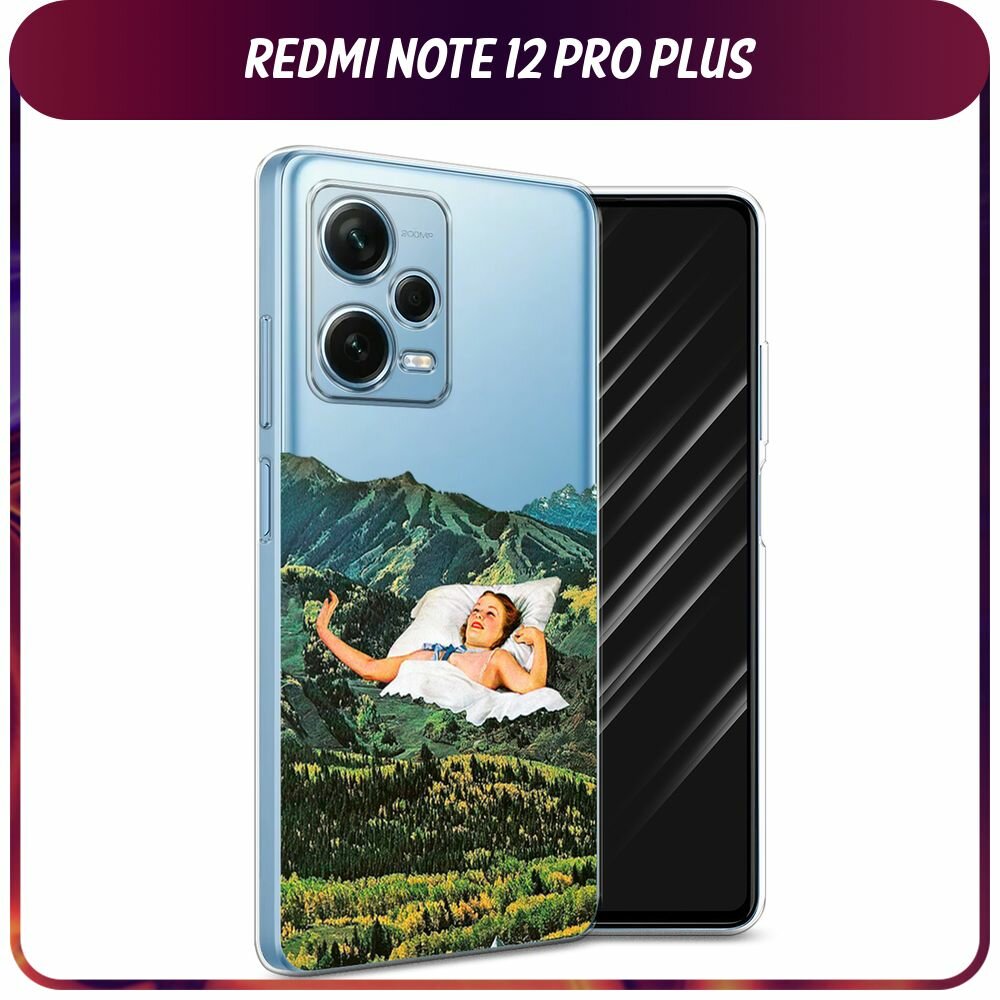 Чехол на Xiaomi Redmi Note 12 Pro Plus / Сяоми Редми Нот 12 Про Плюс с принтом Good morning, my darling, прозрачный