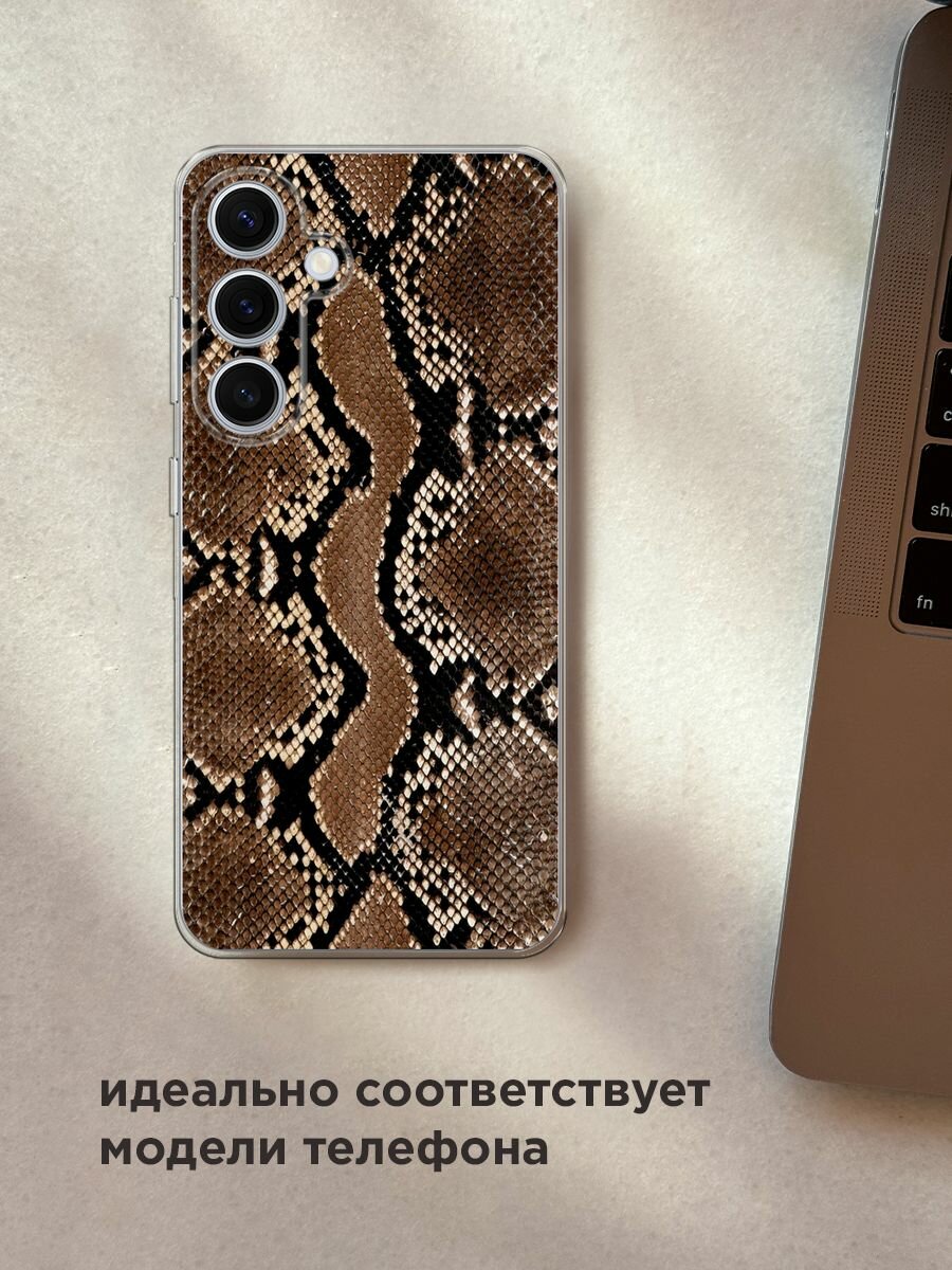 Чехол на Samsung Galaxy S24 FE 5G / Самсунг S24 FE с принтом Кожа питона — фото 1