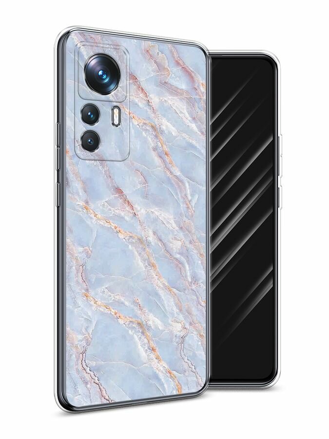 Чехол на Xiaomi 12T Pro / Сяоми 12T Про с принтом "Сиреневый мрамор"
