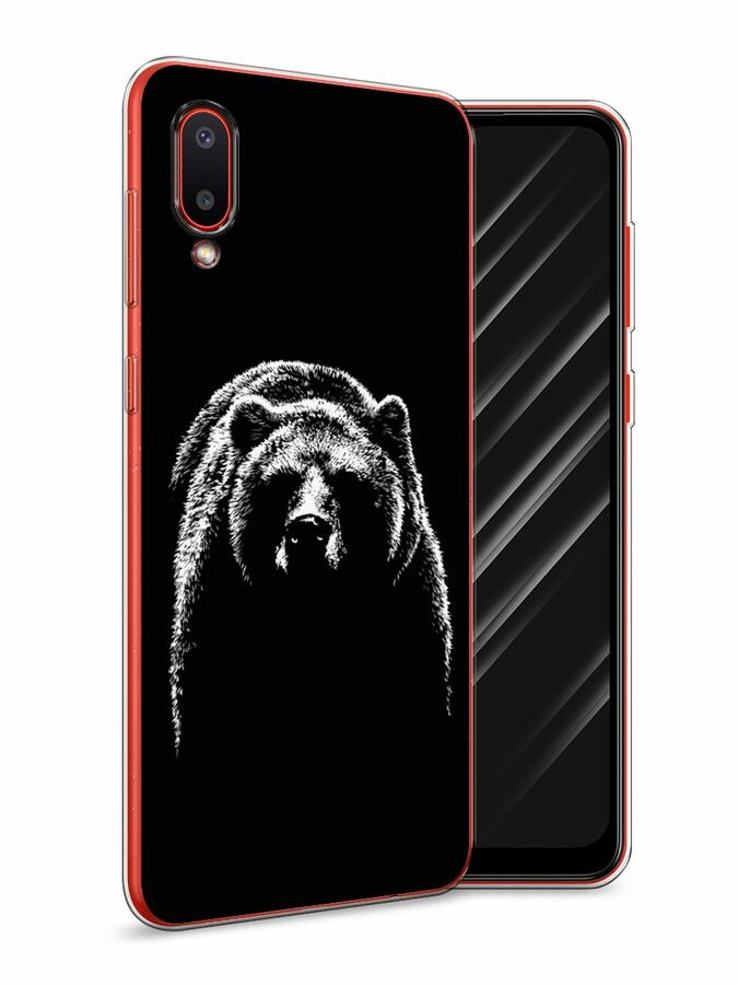 Чехол на Samsung Galaxy A02 / Самсунг Галакси А02 с принтом "Медведь в ночи"