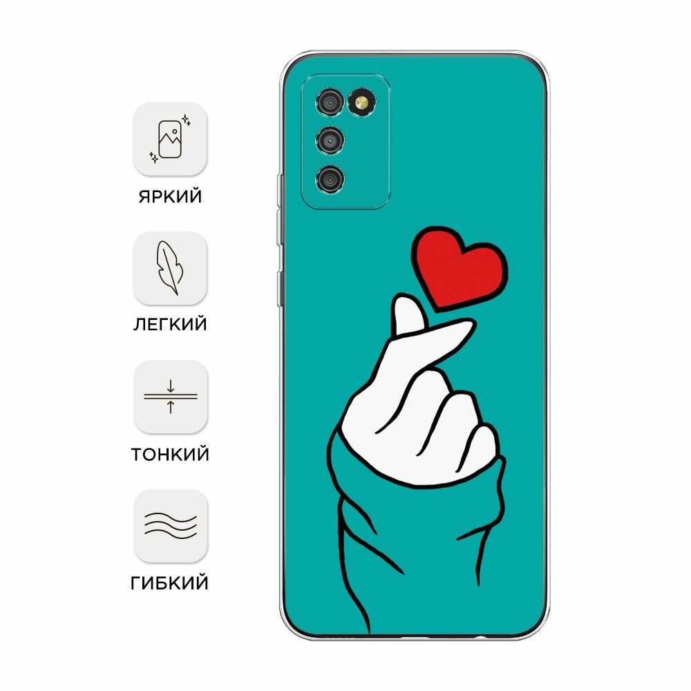 Чехол на Samsung Galaxy A02s / Самсунг Галакси A02s с принтом "Маленькое сердечко" — фото 1
