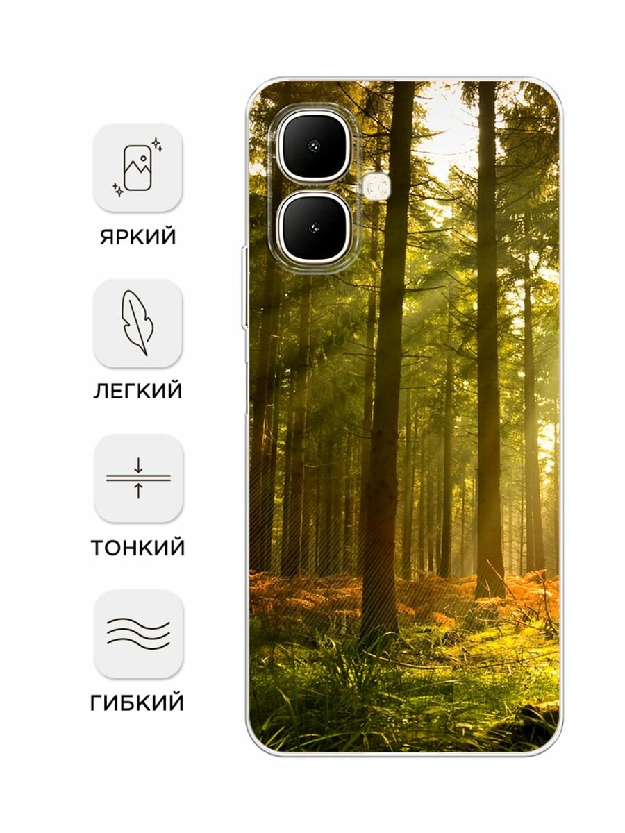 Чехол на Infinix Smart 10 / Инфиникс Смарт 10 с принтом "Лес 7" — фото 1
