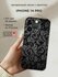 Чехол на Apple iPhone 14 Pro / Айфон 14 Про с принтом "Чёрный узор"