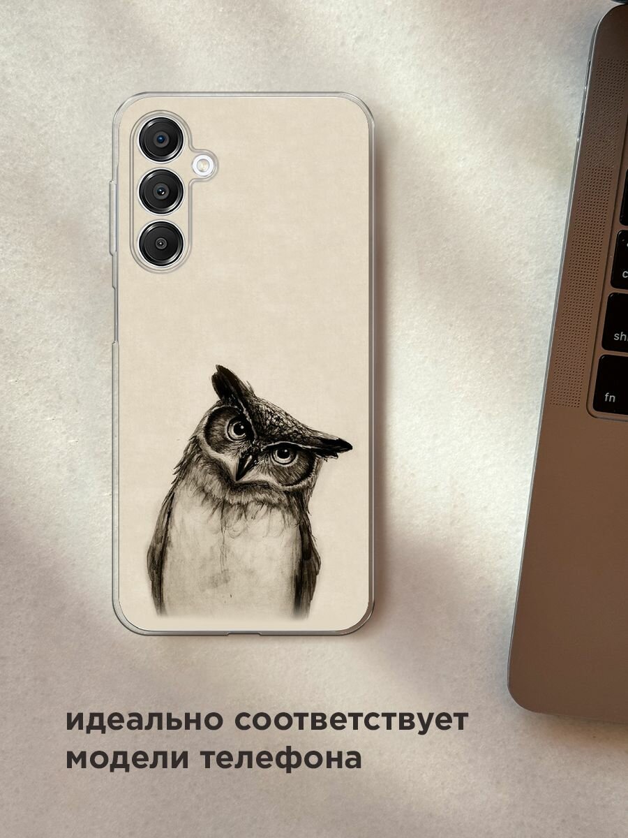 Силиконовый чехол на Samsung Galaxy A16 / Самсунг А16 с принтом "Сова" — фото 1