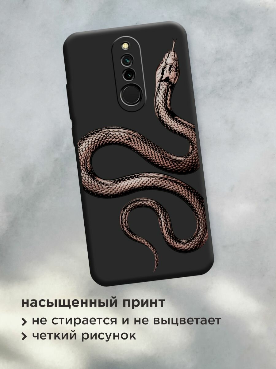 Чехол на Xiaomi Redmi 8 / Редми 8 с принтом "Rose snake 2" — фото 1