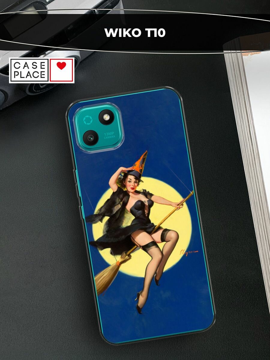 Силиконовый чехол на Wiko T10 / Вико Т10 с принтом "Pin-Up Witch"