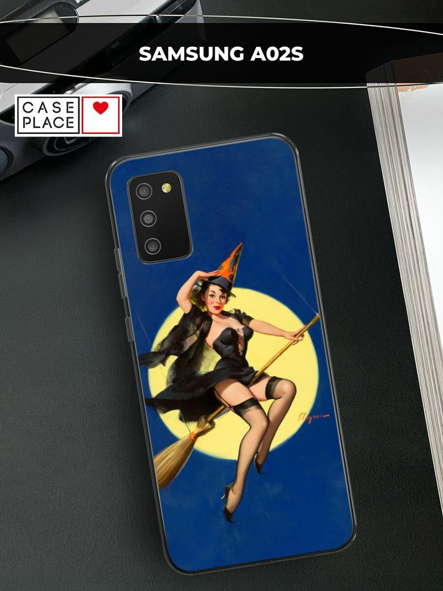 Чехол на Samsung Galaxy A02s / Самсунг Галакси A02s с принтом "Pin-Up Witch"