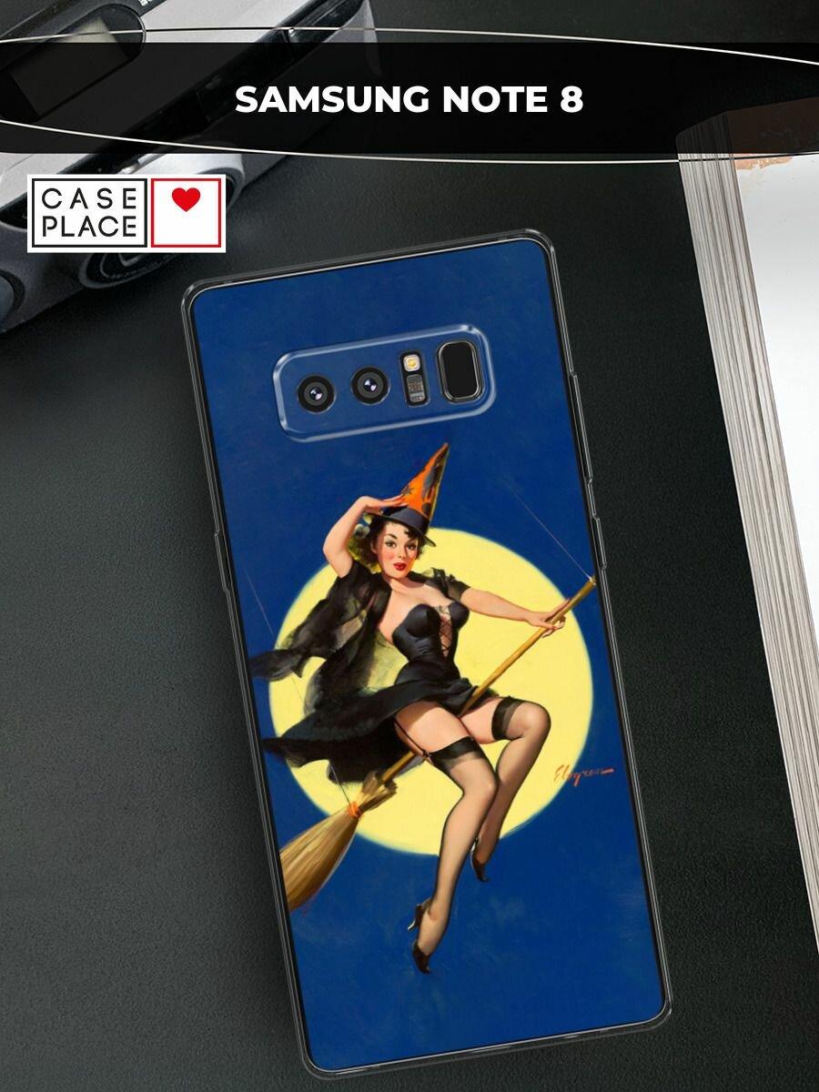 Чехол на Samsung Galaxy Note 8 / Самсунг Галакси Нот 8 с принтом "Pin-Up Witch"