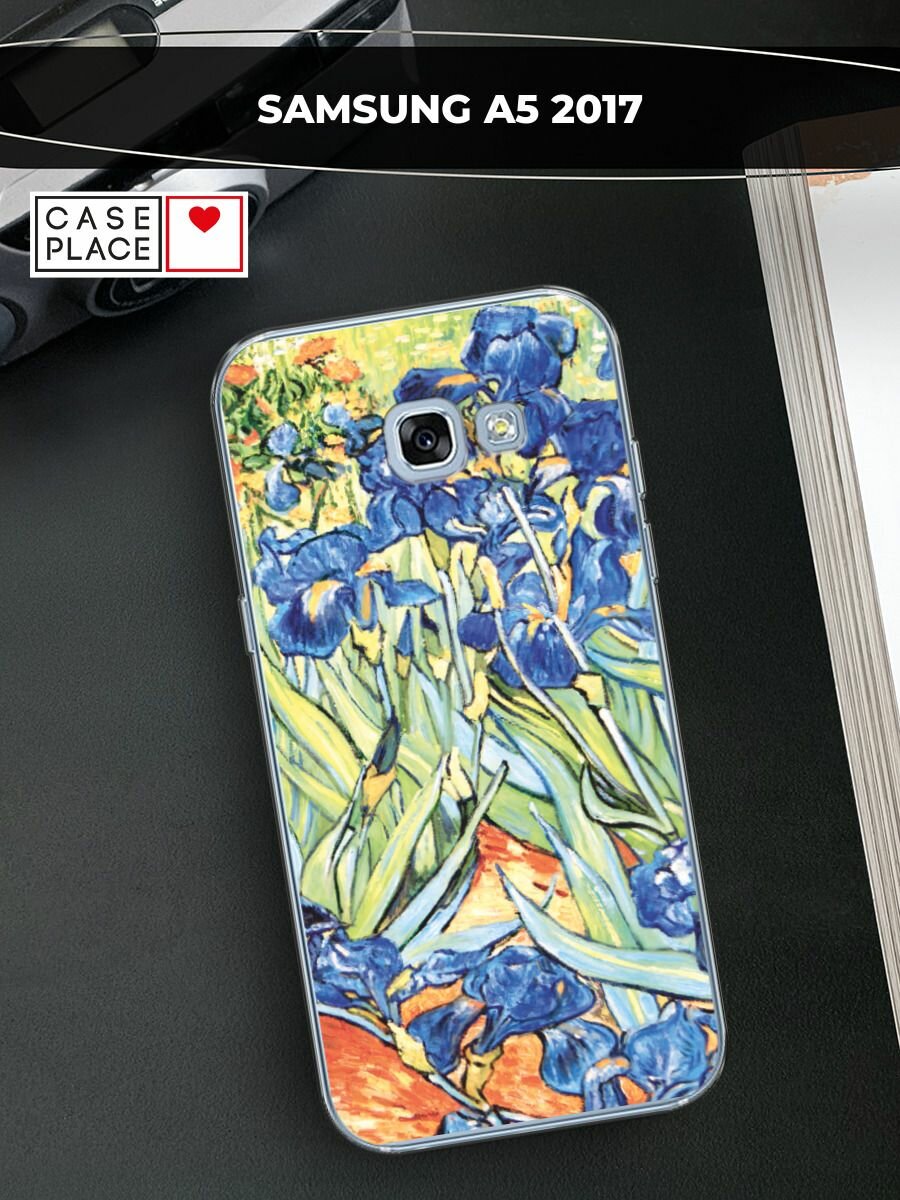 Чехол на Samsung Galaxy A5 2017 / Самсунг Галакси А5 2017 с принтом "Ирисы Ван Гог"