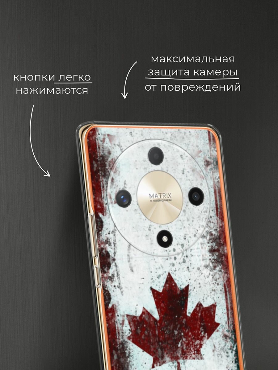 Силиконовый чехол на Honor X9b / Хонор X9B с принтом "Канада" — фото 1