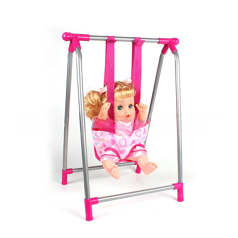 Игрушки для детской игровой домики с прогулочными колясками, кукольными игрушками, качелями в комплекте (качели) для экспорта из пластика и резины для детей 4-6 лет