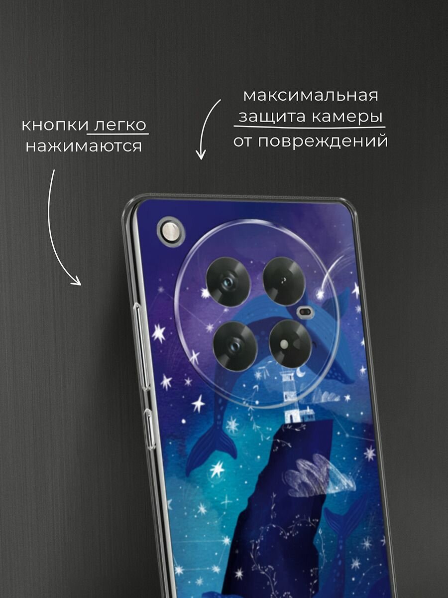 Чехол на Infinix Zero 40 5G / Инфиникс Зеро 40 5G с принтом "Ночные киты" — фото 1