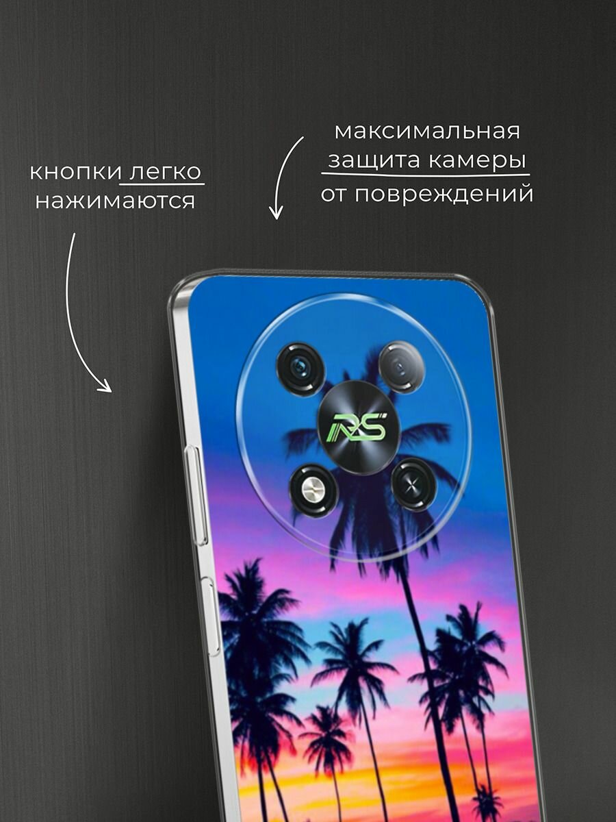 Силиконовый чехол на Itel RS4 / Ител РС4 с принтом "Закат 5" — фото 1