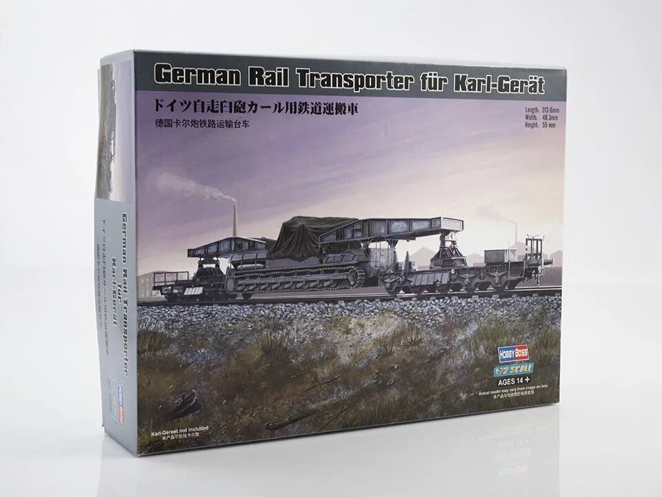 Сборная модель железнодорожной техники German Rail Transporter for Karl-Geraet 82906, масштаб 1/72
