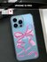 Чехол на Apple iPhone 13 Pro / Айфон 13 Про с принтом "Полосатый розовый бант 2"