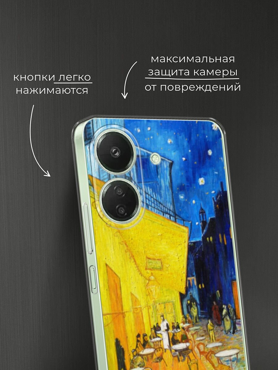 Чехол на Xiaomi Redmi 13C/Poco C65 / Сяоми Редми 13C/Поко С65 с принтом "Ван Гог Желтый дом" — фото 1