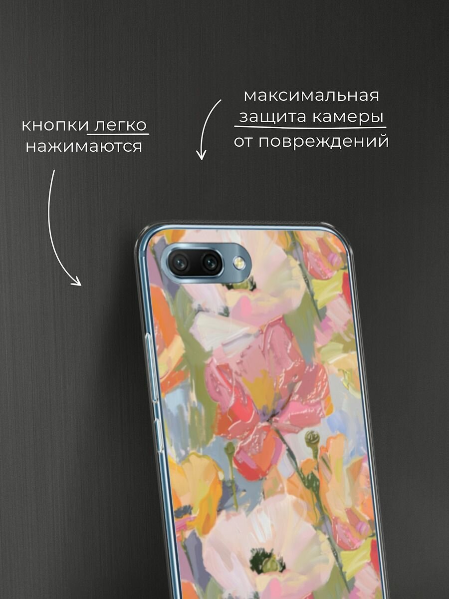 Чехол на Honor 10 / Хонор 10 с принтом "Акварельные анемоны" — фото 1