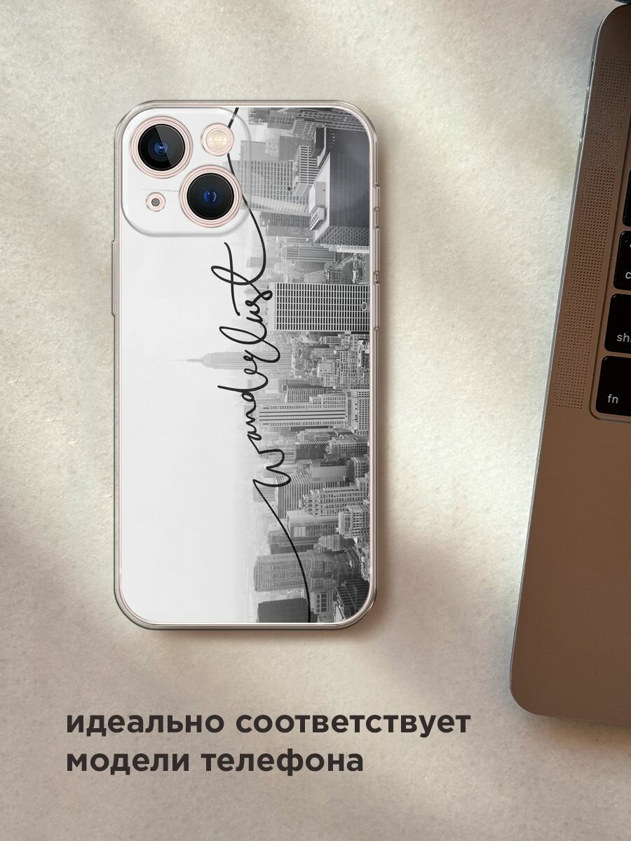Чехол на Apple iPhone 13 mini / Айфон 13 мини с принтом "Черно город" — фото 1
