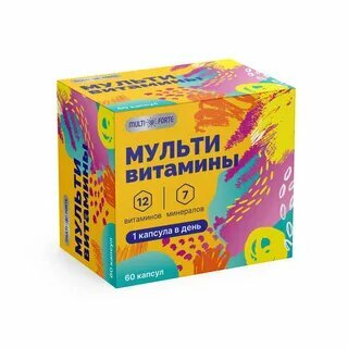 BioForte Мультивитамины (витамины и минералы) для взрослых, капсулы, 30 шт.