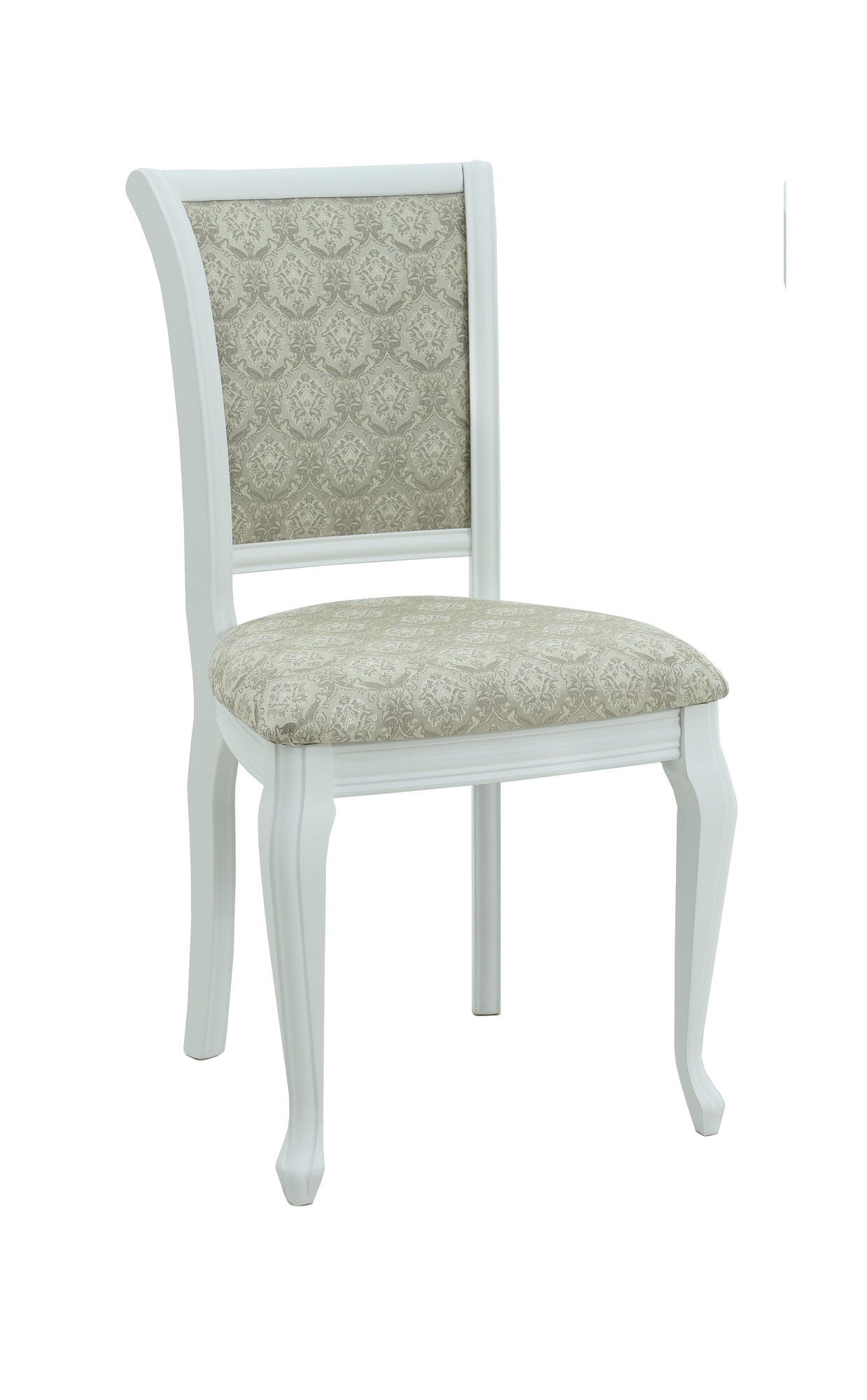 Стул Аврора Кабриоль, кухонный, с мягким сиденьем, массив дерева, белый