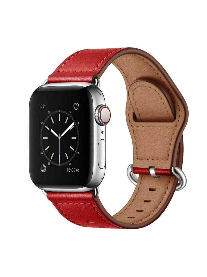 Совместимый кожаный Apple Watch ремень кожаный заменный ремень Apple Watch Series 9 8 7 6 5 4 3 2 1 SE и Apple Watch Ultra1 2 ремень