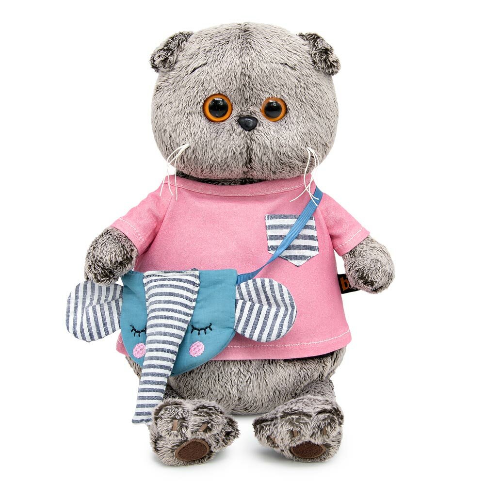 Мягкая игрушка Budi Basa, Басик в футболке и с сумочкой - слоник