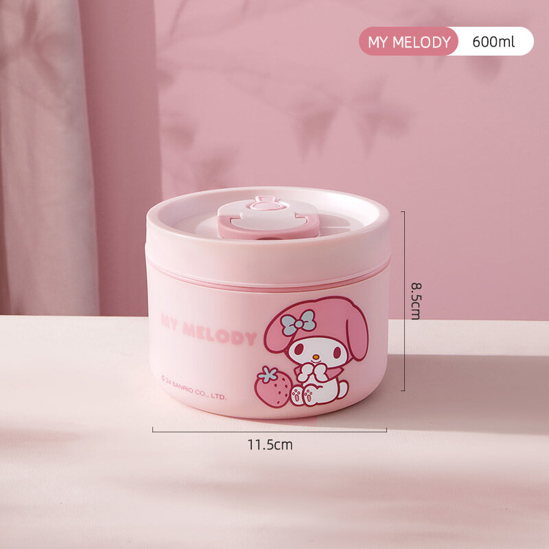 Изолированный ланч-бокс Sanrio, нержавеющая сталь 304，11.5*8.5cm，600ml