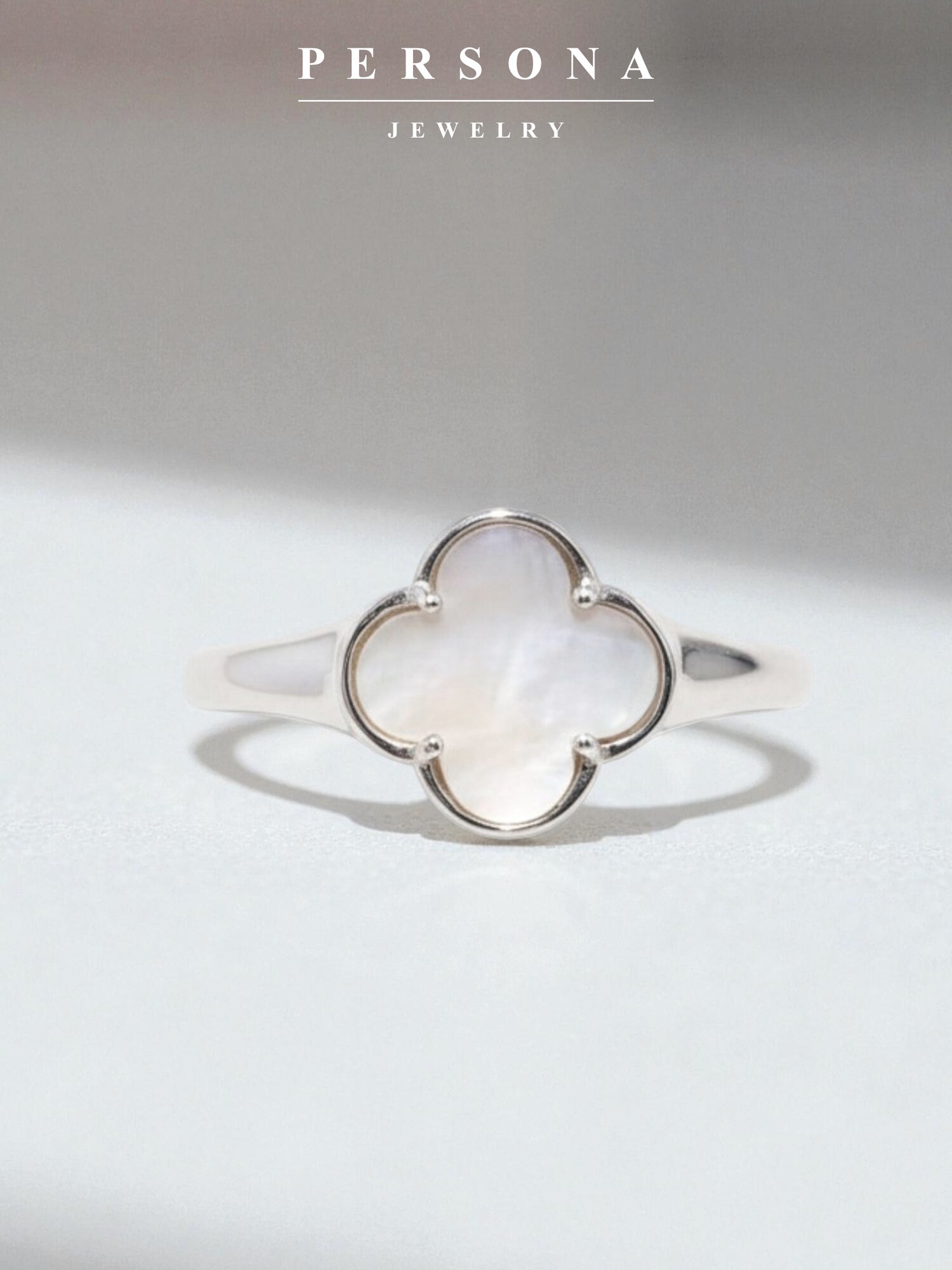 Кольцо, серебро, 925 проба, родирование, перламутр